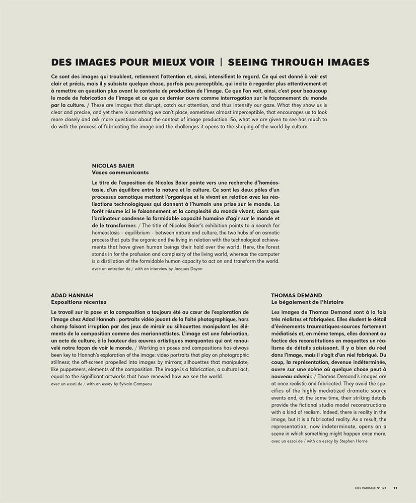 CIEL VARIABLE 124 - DES IMAGES POUR MIEUX VOIR – Boutique Ciel variable