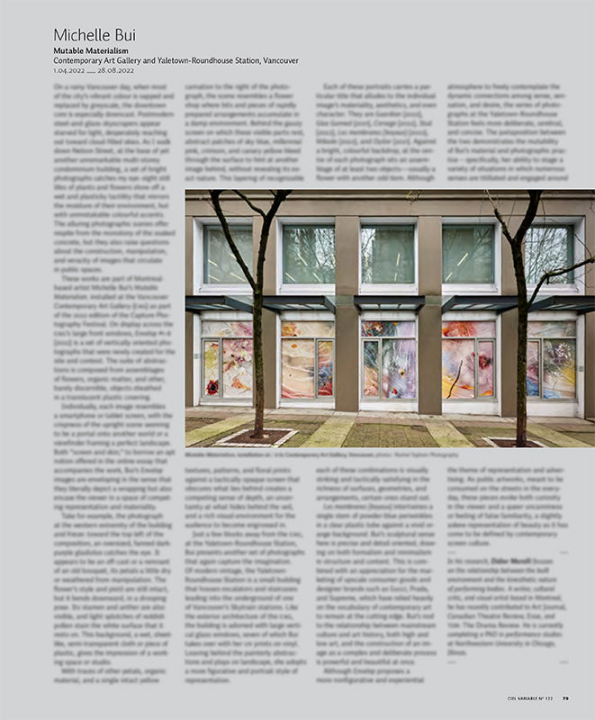 CV122 - Michelle Bui, Mutable Materialism — Didier Morelli – Boutique ...